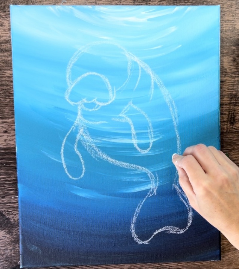How To Paint A Manatee - Acrylic Painting Tutorial - Tracie Kiernan - Step By Step Painting