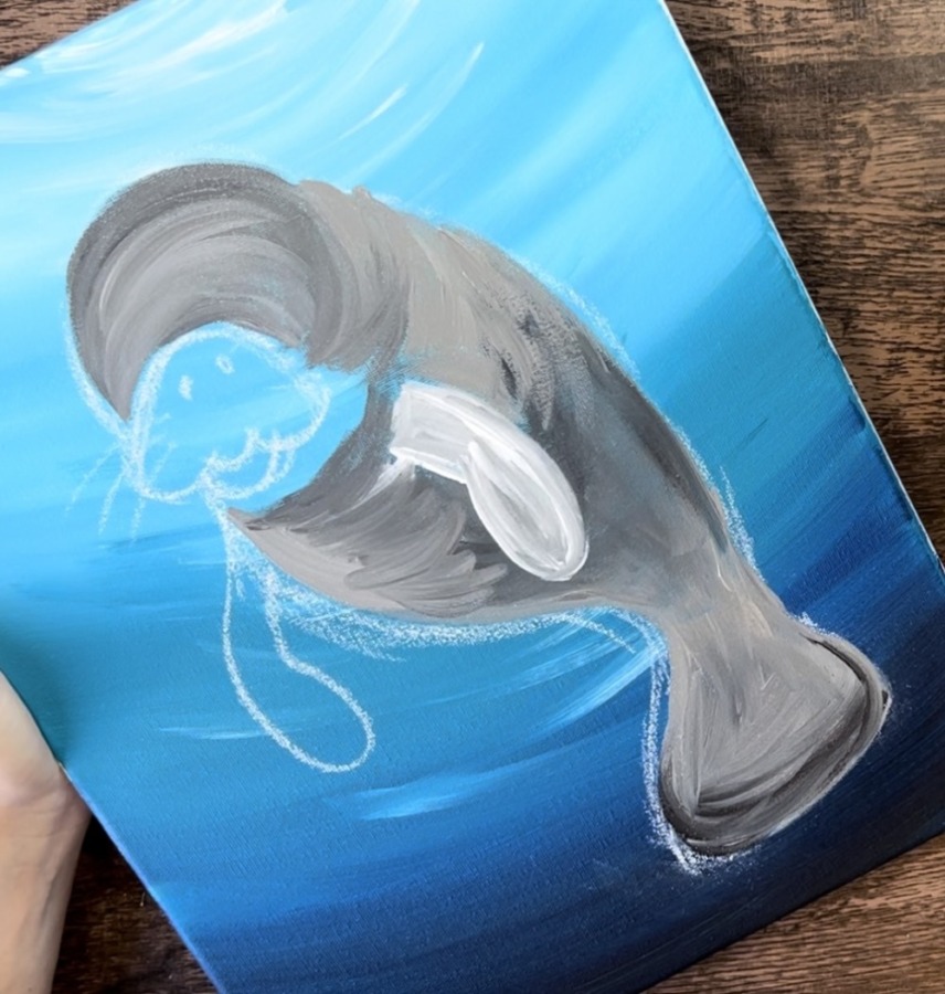 How To Paint A Manatee - Acrylic Painting Tutorial - Tracie Kiernan ...