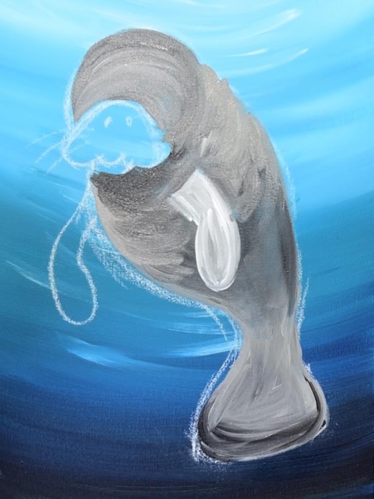 How To Paint A Manatee - Acrylic Painting Tutorial - Tracie Kiernan ...