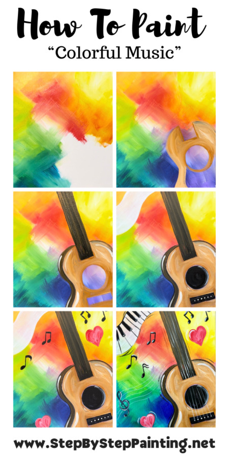 Colorful Music - Step By Step Painting Tutorial - Tracie Kiernan - Step ...