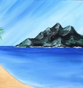 How To Paint A "Tropical Island Beach" - Acrylic Tutorial - Tracie ...