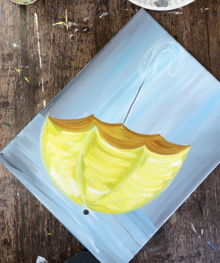 How To Paint A "Rainy Day Bouquet" - Umbrella Acrylic Painting Tutorial ...