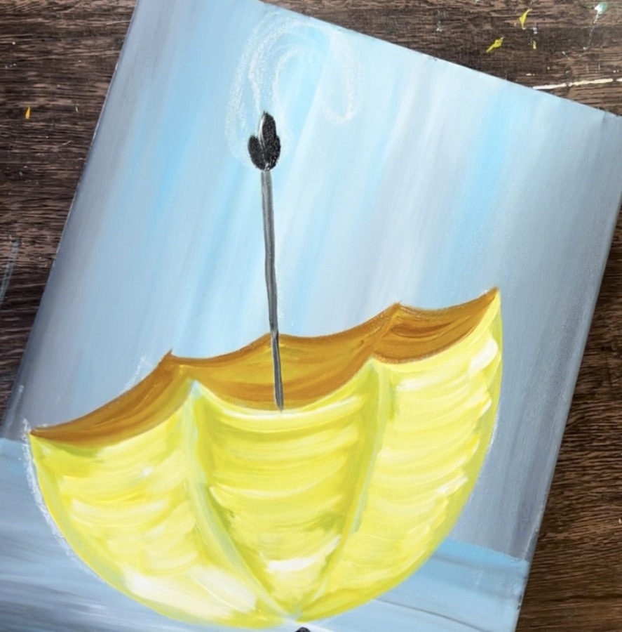 How To Paint A "Rainy Day Bouquet" - Umbrella Acrylic Painting Tutorial ...