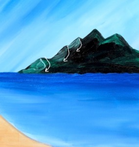 How To Paint A "Tropical Island Beach" - Acrylic Tutorial - Tracie ...