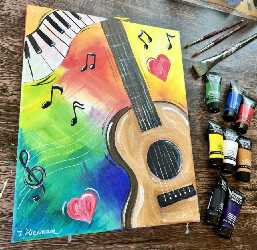 Colorful Music - Step By Step Painting Tutorial - Tracie Kiernan - Step ...