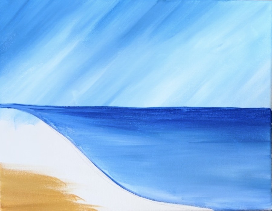 How To Paint A "Tropical Island Beach" - Acrylic Tutorial - Tracie ...