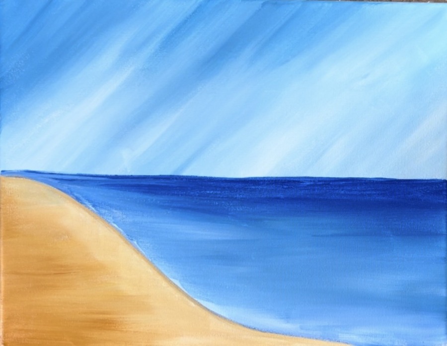 How To Paint A "Tropical Island Beach" - Acrylic Tutorial - Tracie ...