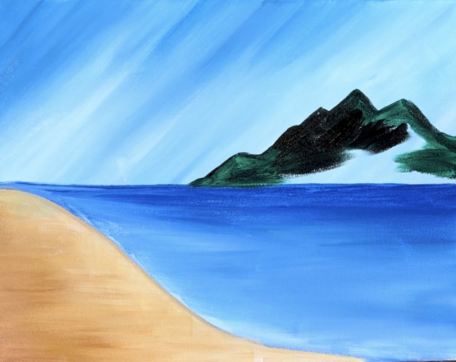 How To Paint A "Tropical Island Beach" - Acrylic Tutorial - Tracie ...