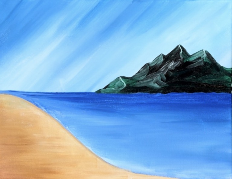 How To Paint A "Tropical Island Beach" - Acrylic Tutorial - Tracie ...