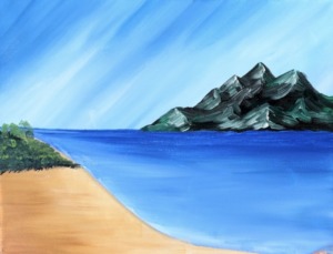 How To Paint A "Tropical Island Beach" - Acrylic Tutorial - Tracie ...