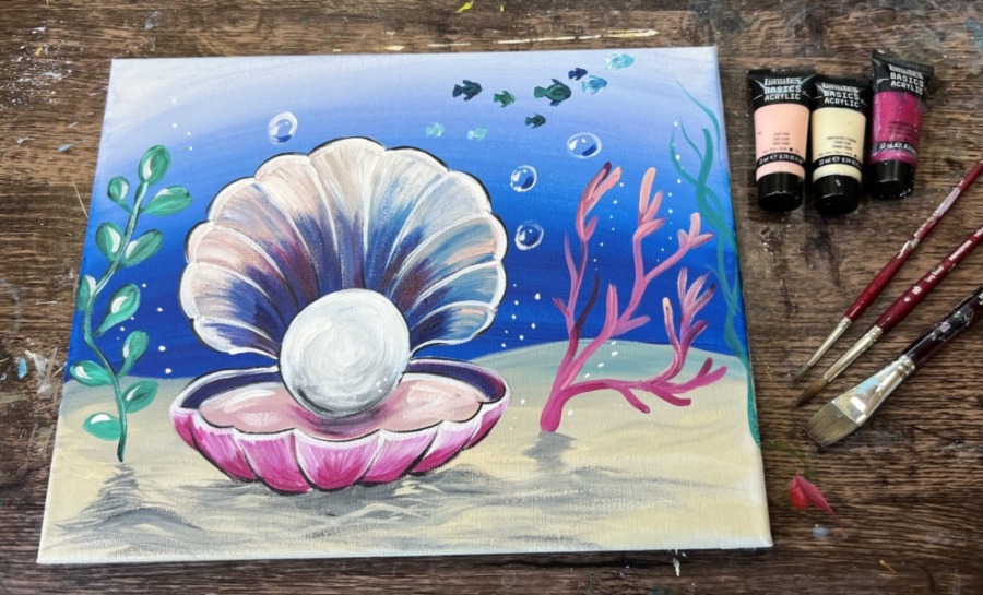 Seashell Pearl - Acrylic Painting Tutorial - Tracie Kiernan - Step By ...