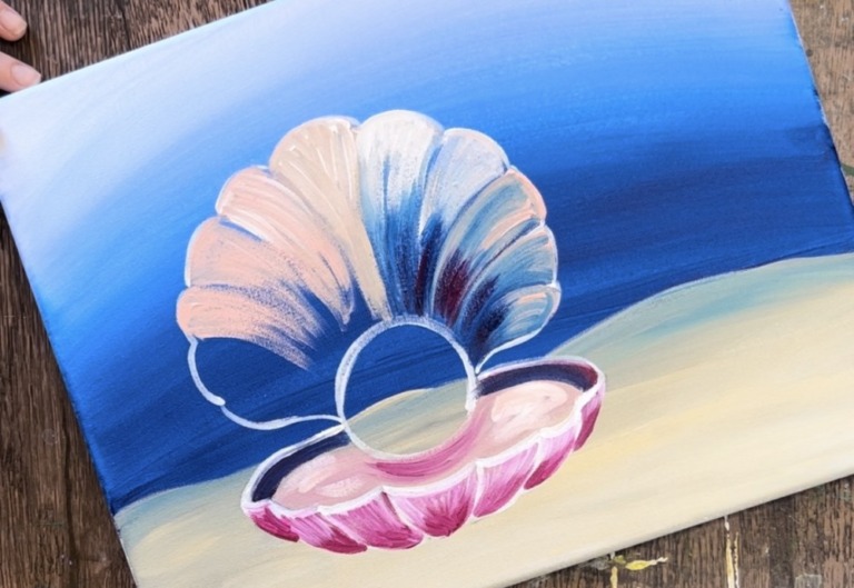 Seashell Pearl - Acrylic Painting Tutorial - Tracie Kiernan - Step By ...