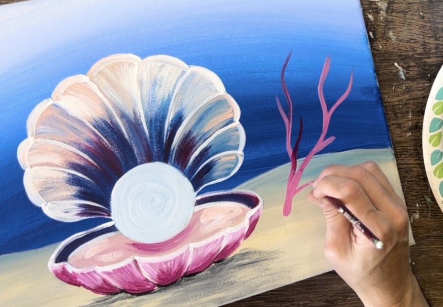 Seashell Pearl - Acrylic Painting Tutorial - Tracie Kiernan - Step By ...