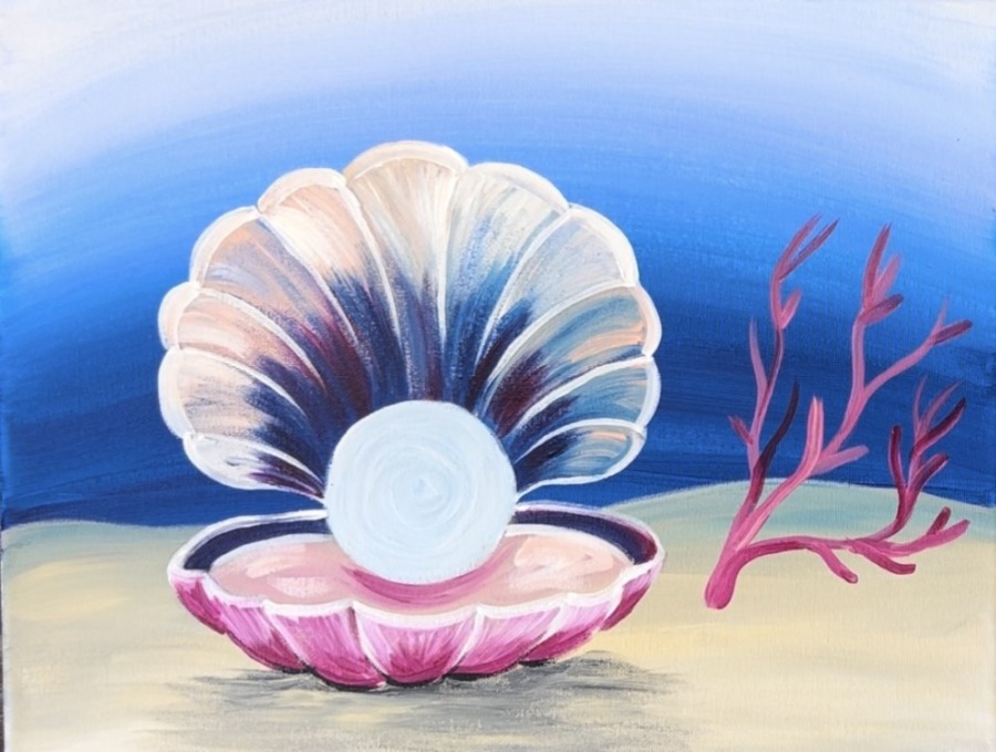 Seashell Pearl - Acrylic Painting Tutorial - Tracie Kiernan - Step By ...
