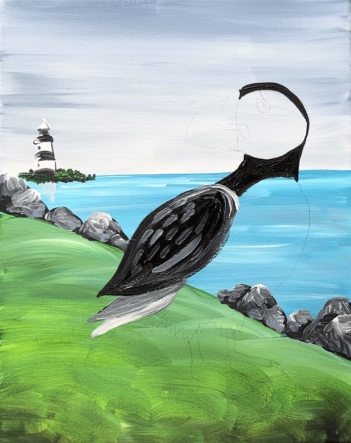 How To Paint "Puffin Island" - Step By Step - Tracie Kiernan - Step By ...