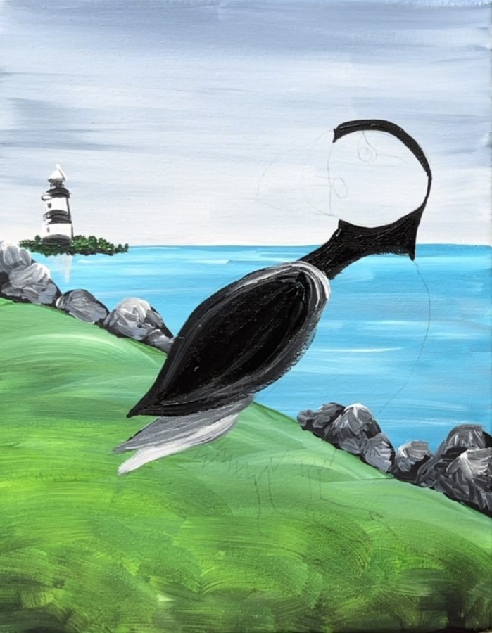 How To Paint "Puffin Island" - Step By Step - Tracie Kiernan - Step By ...
