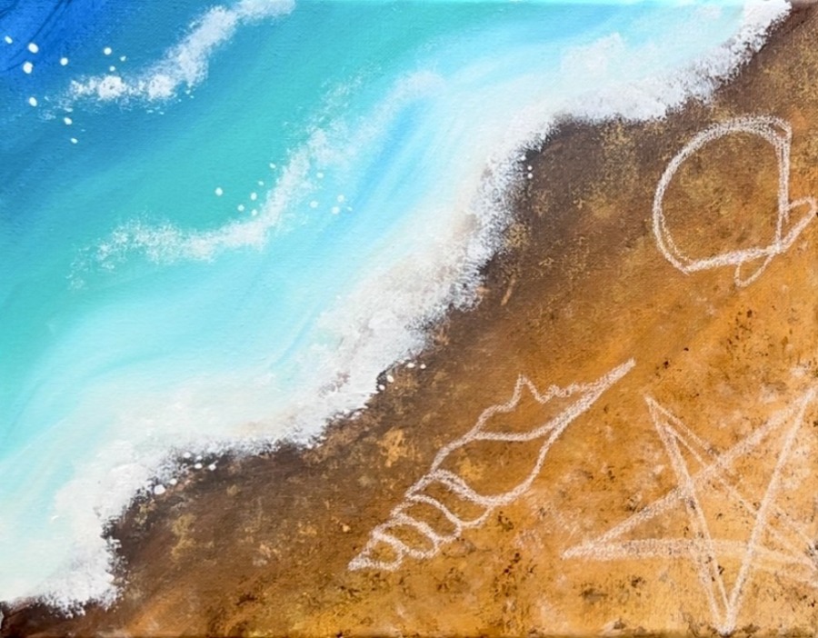Shoreline Seashells - Acrylic Painting Tutorial - Tracie Kiernan - Step ...