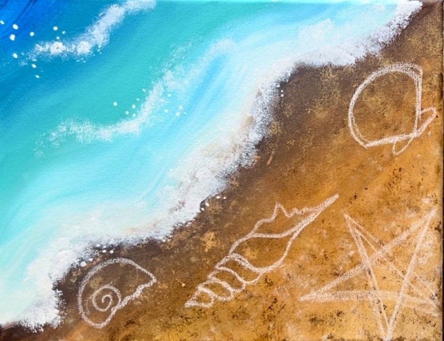Shoreline Seashells - Acrylic Painting Tutorial - Tracie Kiernan - Step ...