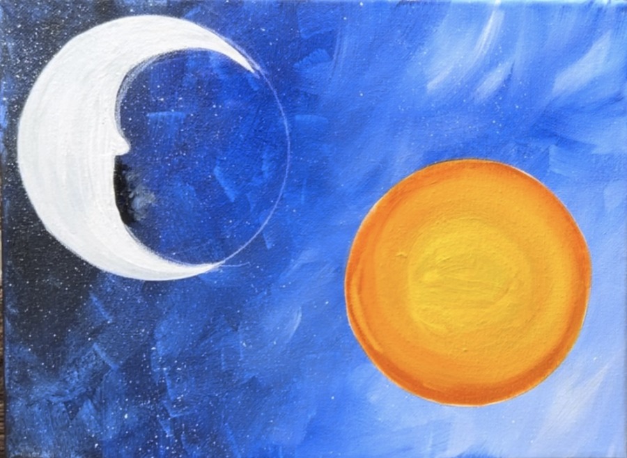 Celestial Sun & Moon Painting - Acrylic Tutorial - Tracie Kiernan ...