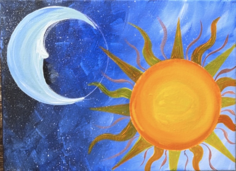 Celestial Sun & Moon Painting - Acrylic Tutorial - Tracie Kiernan ...
