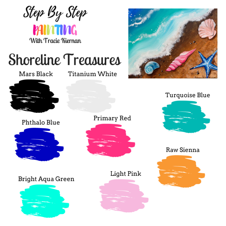 Shoreline Seashells - Acrylic Painting Tutorial - Tracie Kiernan - Step ...