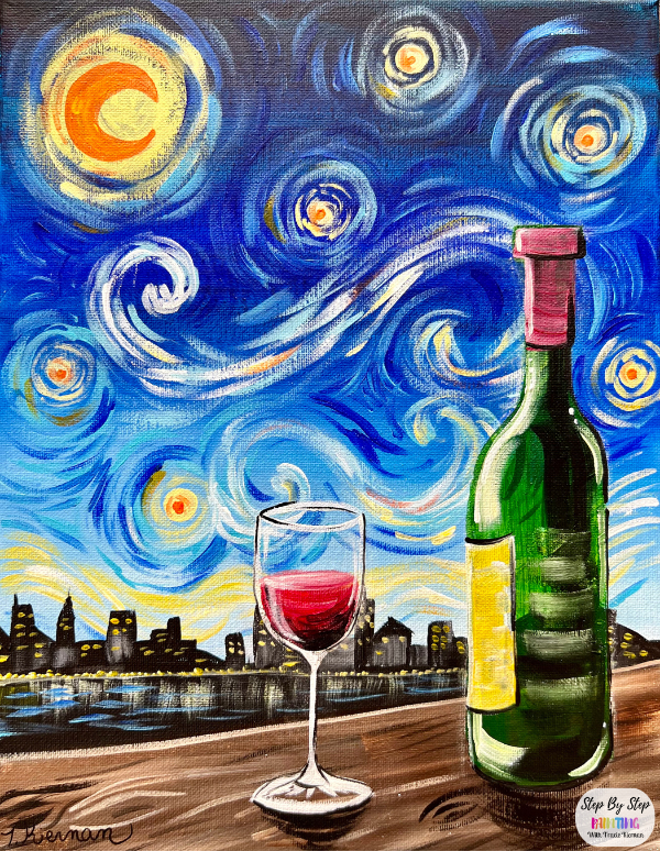 Starry Wine - Bonus Tutorial - Tracie Kiernan - Step By Step Painting