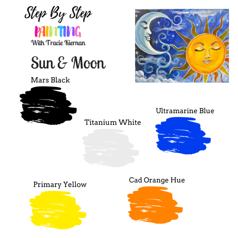 Celestial Sun & Moon Painting - Acrylic Tutorial - Tracie Kiernan ...