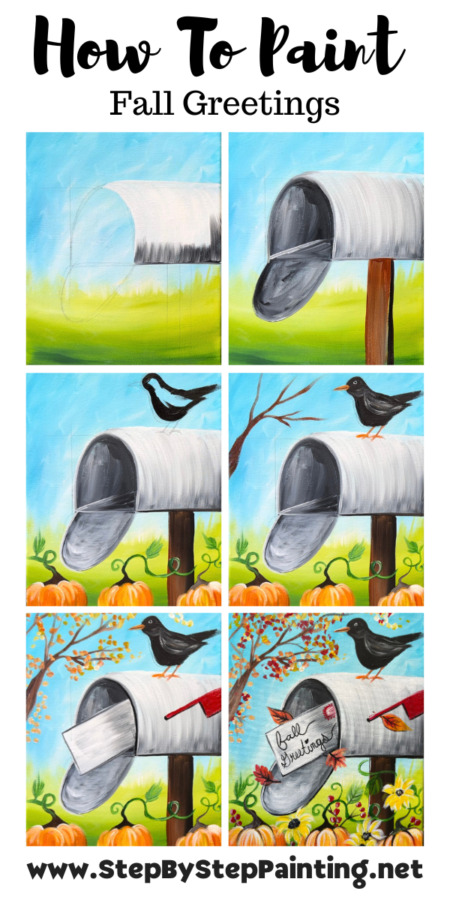 Fall Greetings - Acrylic Painting Tutorial - Tracie Kiernan - Step By ...