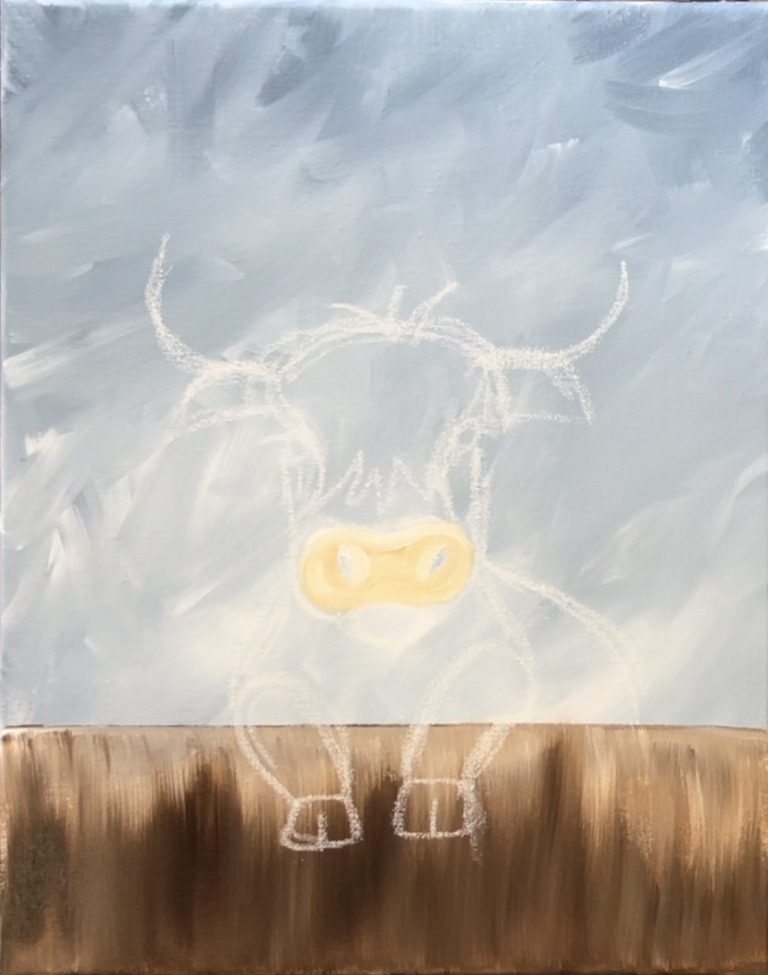 Fall Highland Cow - Acrylic Painting Tutorial - Tracie Kiernan - Step ...