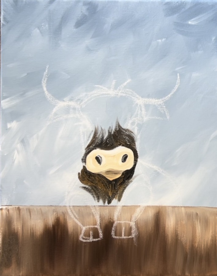 Fall Highland Cow - Acrylic Painting Tutorial - Tracie Kiernan - Step ...