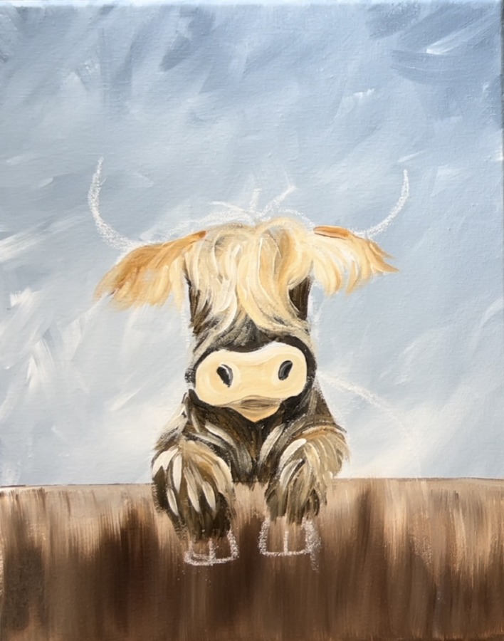 Fall Highland Cow - Acrylic Painting Tutorial - Tracie Kiernan - Step ...