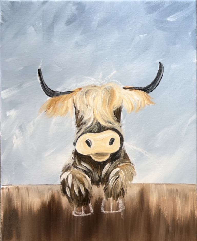 Fall Highland Cow - Acrylic Painting Tutorial - Tracie Kiernan - Step ...