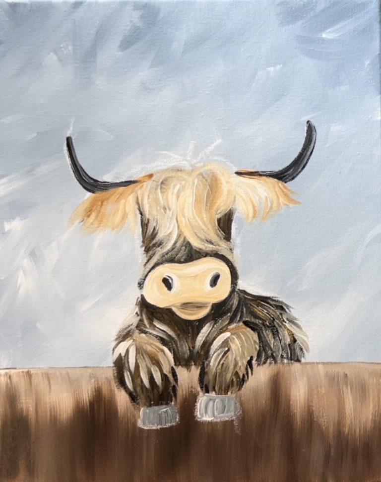 Fall Highland Cow - Acrylic Painting Tutorial - Tracie Kiernan - Step ...