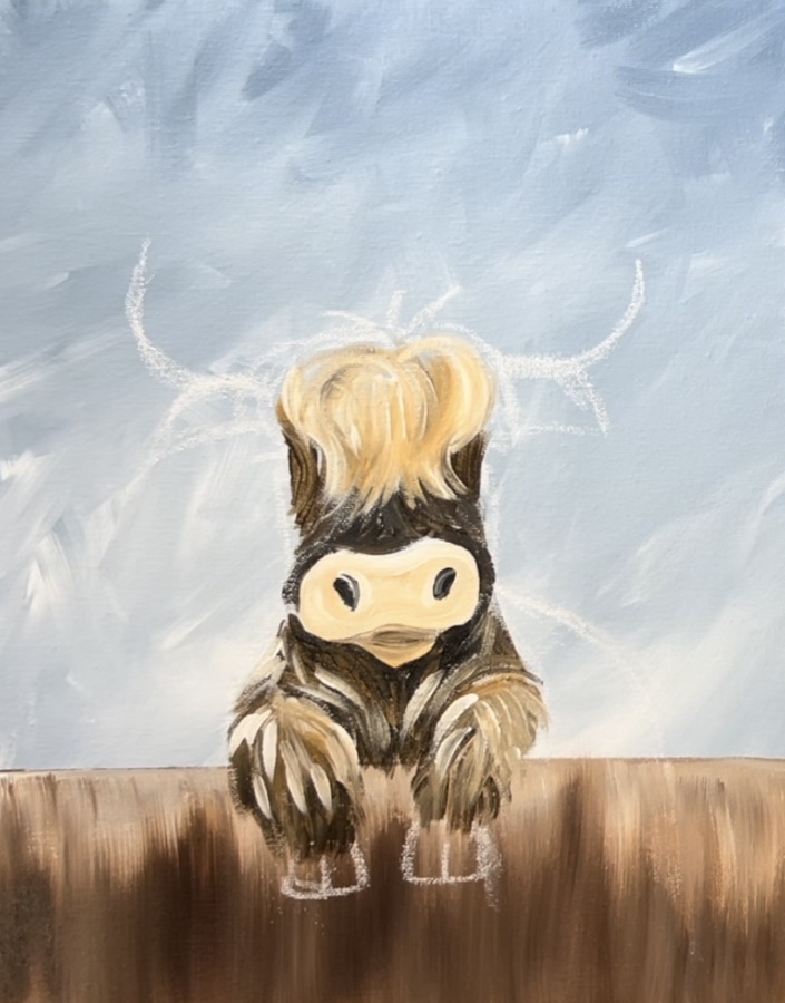 Fall Highland Cow - Acrylic Painting Tutorial - Tracie Kiernan - Step ...