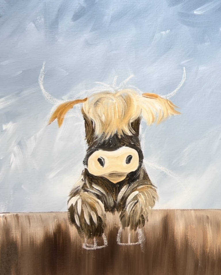 Fall Highland Cow - Acrylic Painting Tutorial - Tracie Kiernan - Step ...