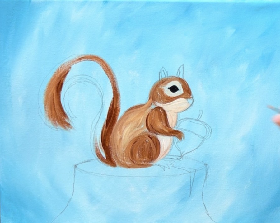 Autumn Squirrel - Acrylic Painting Tutorial - Tracie Kiernan - Step By ...