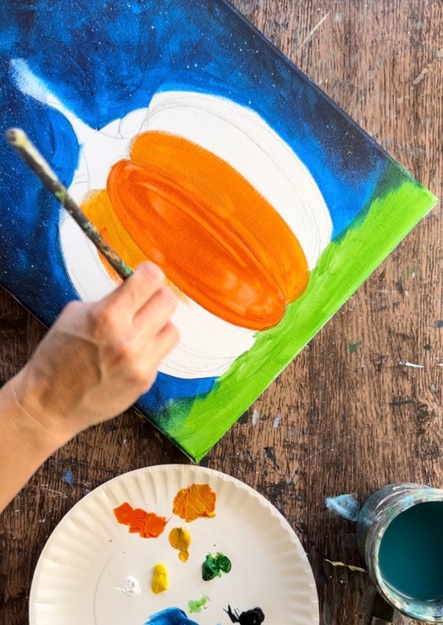 "The Great Pumpkin" - Acrylic Painting Tutorial - Tracie Kiernan - Step ...