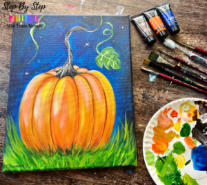 "The Great Pumpkin" - Acrylic Painting Tutorial - Tracie Kiernan - Step ...