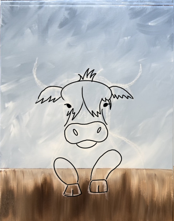 Fall Highland Cow - Acrylic Painting Tutorial - Tracie Kiernan - Step ...