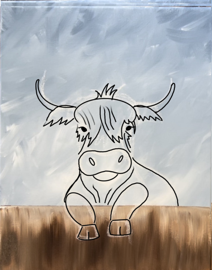 Fall Highland Cow - Acrylic Painting Tutorial - Tracie Kiernan - Step ...