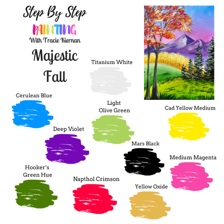 How To Paint "Majestic Fall Landscape" - Acrylic Painting Tutorial ...
