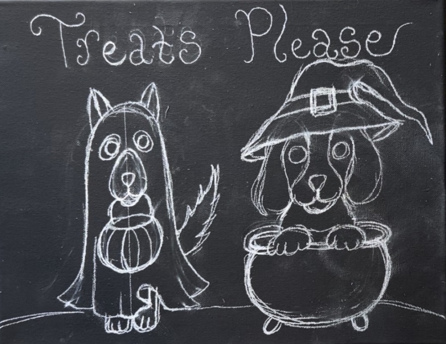 Halloween Dogs - Acrylic Painting Tutorial - Tracie Kiernan - Step By ...