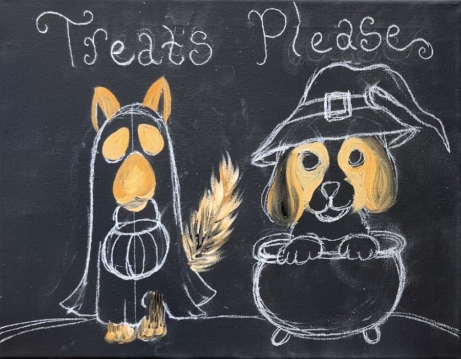 Halloween Dogs - Acrylic Painting Tutorial - Tracie Kiernan - Step By ...