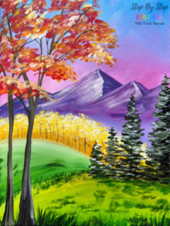 Fall Canvas Paintings - Easy Canvas Painting For Beginners Step By Step