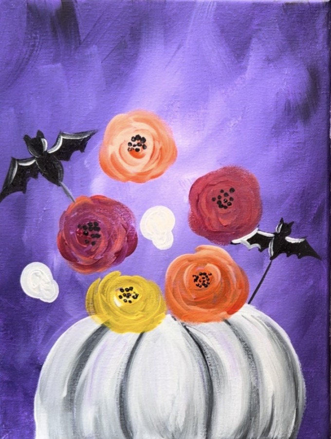 How To Paint A "Haunted Bouquet" - Acrylic Painting Tutorial - Tracie ...