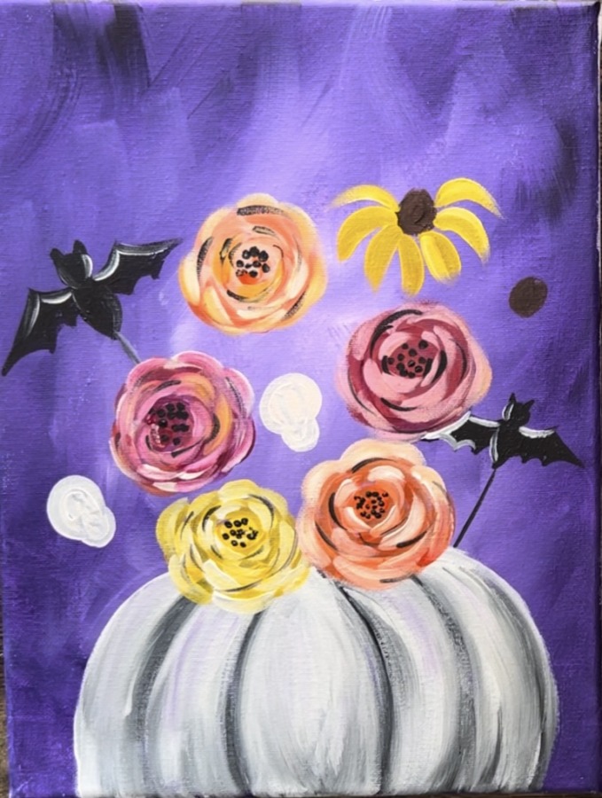 How To Paint A "Haunted Bouquet" - Acrylic Painting Tutorial - Tracie ...