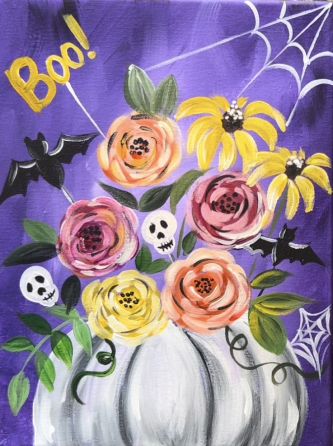How To Paint A "Haunted Bouquet" - Acrylic Painting Tutorial - Tracie ...