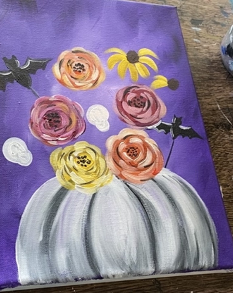 How To Paint A "Haunted Bouquet" - Acrylic Painting Tutorial - Tracie ...