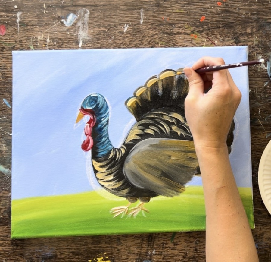 "Turkey" - Acrylic Painting Tutorial - Tracie Kiernan - Step By Step ...