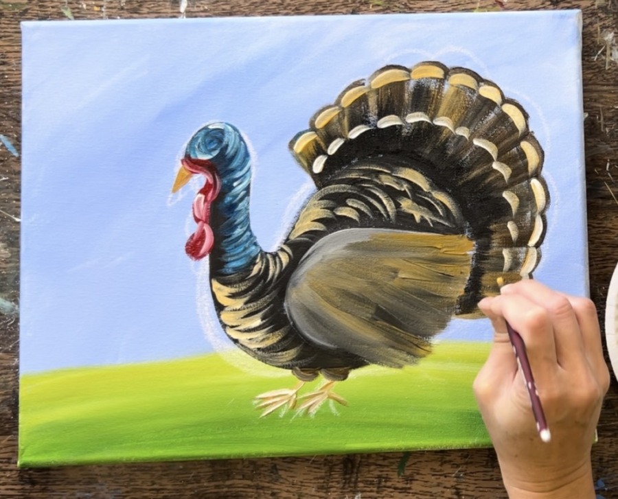 "Turkey" - Acrylic Painting Tutorial - Tracie Kiernan - Step By Step ...